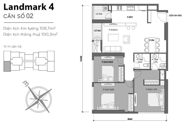 Mặt bằng Landmark 4 Vinhomes Central Park